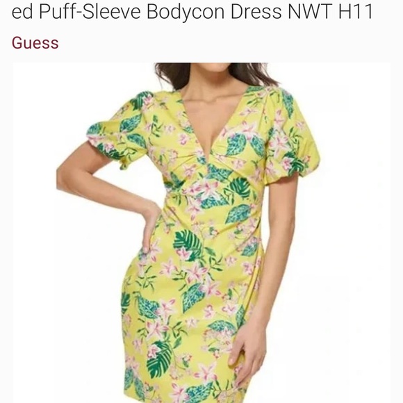 Guess | Dresses | Guess Womens Floral Yellow Dress | Poshmark